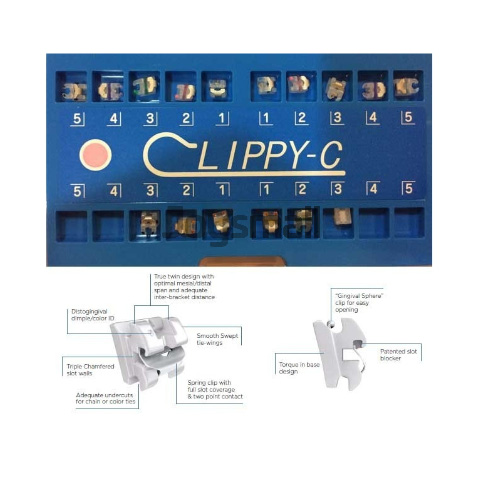 Tomy Clippy-C MBT Ceramic Self ligation Bracket 토미 클리피씨 엠비티 세라믹 브라켓